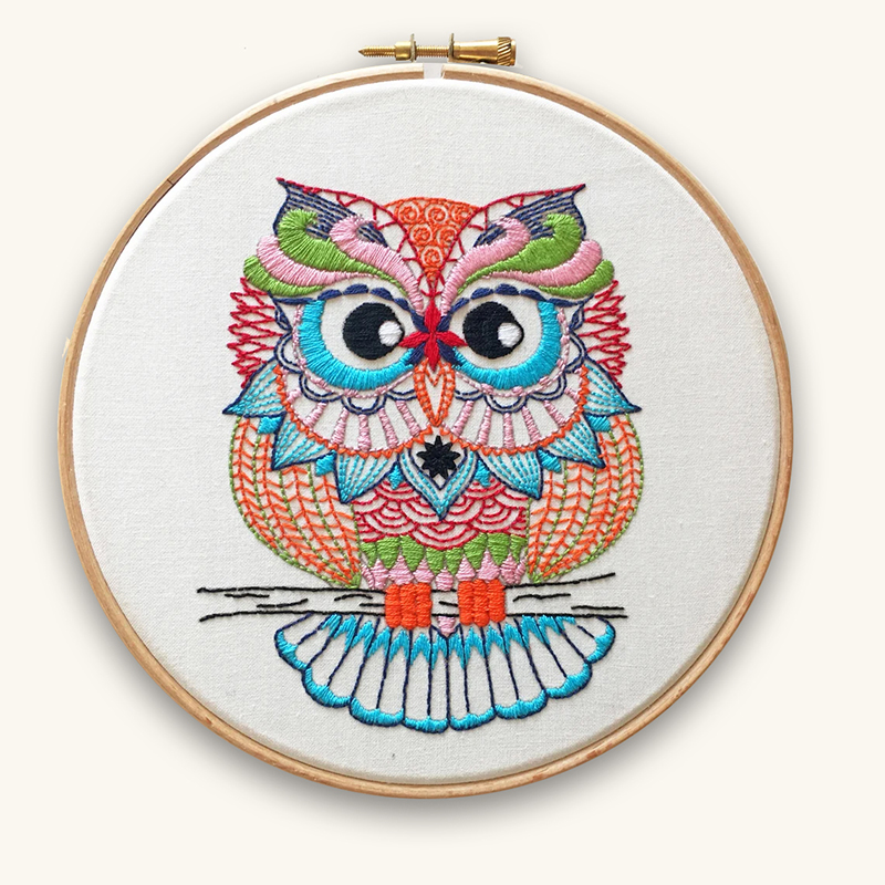 Embroidery Hoop Kit, Wise Owl - Speshlhaus Gifts